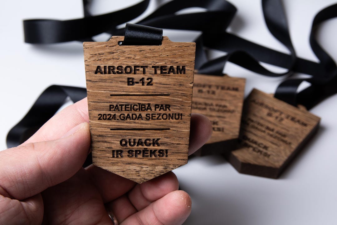 Bespoke Custom Wooden Medal With Laser Engraving. Personalized Finisher ...