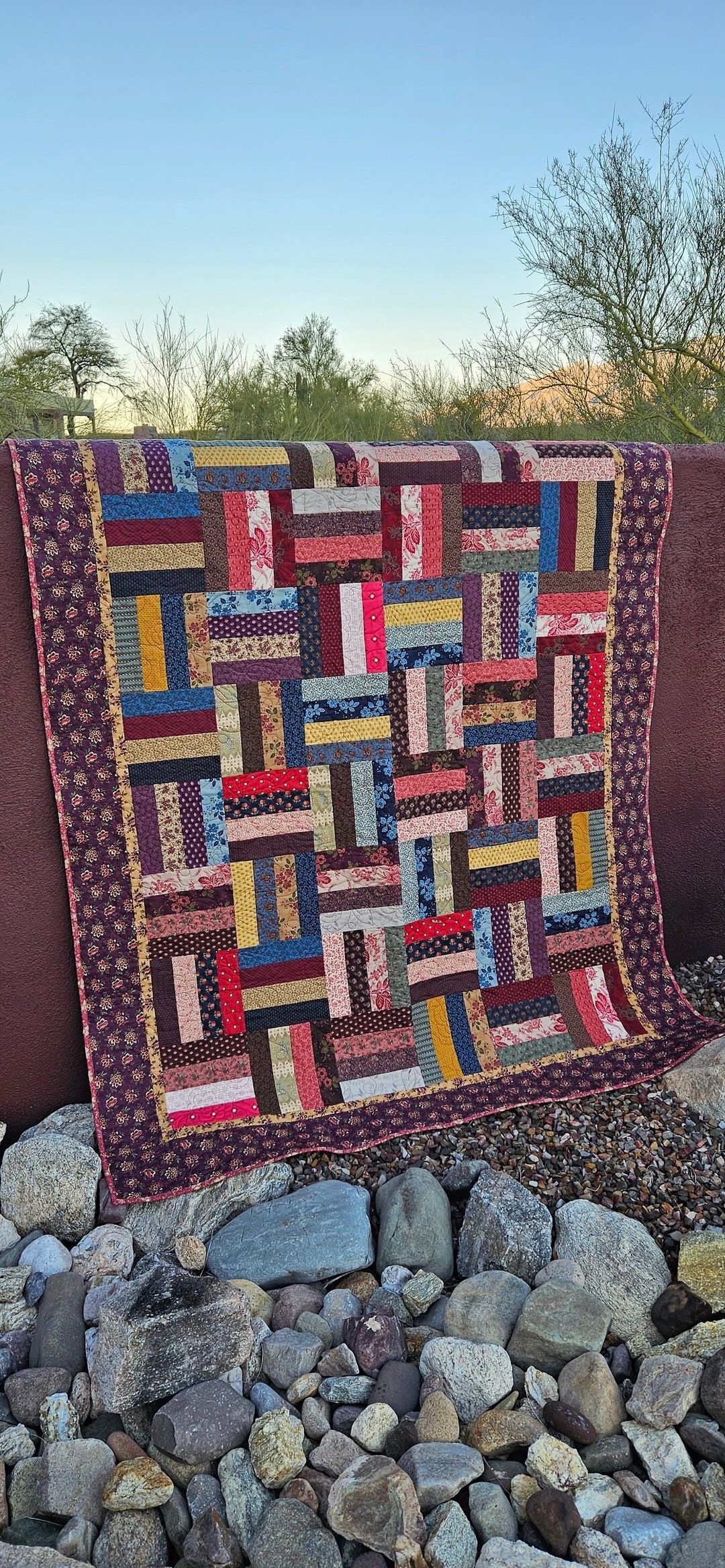 Civil War Era Reproduction Quilt Generous Size at 60 in X 76 Inches ...
