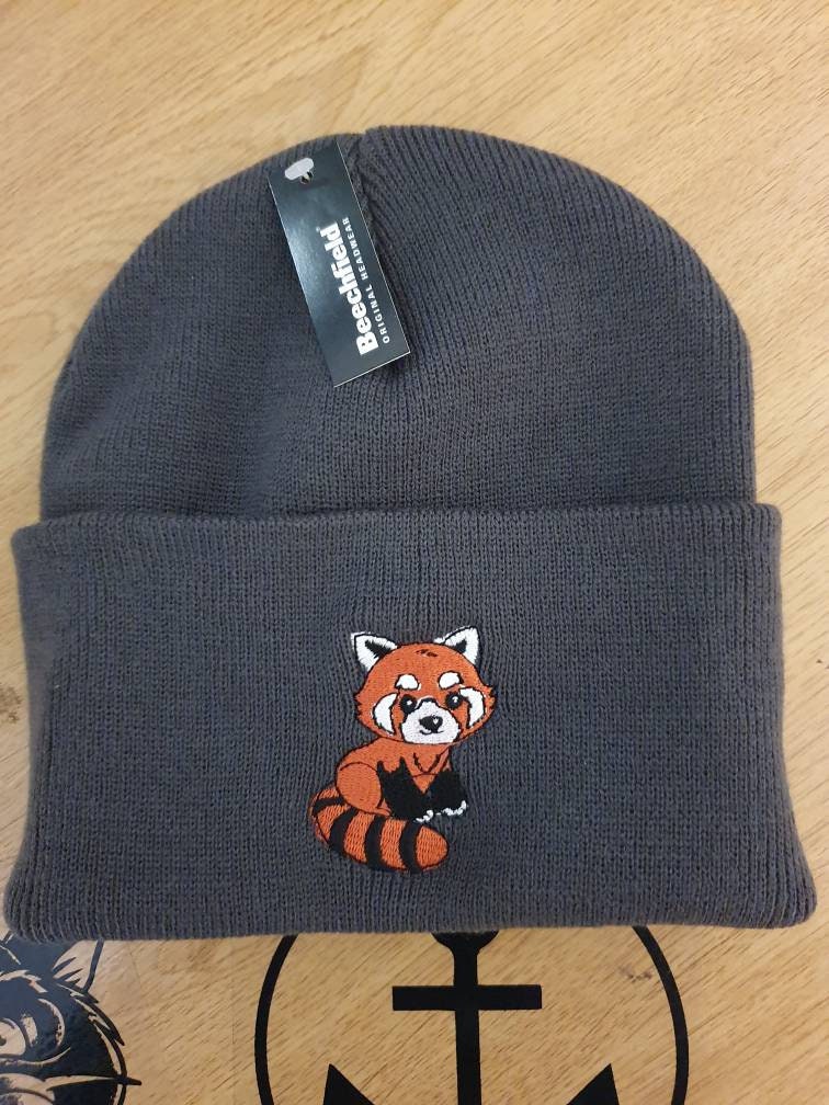 Cute Chibi Kawaii Red Panda Embroidered Winter Beanie Hat Rare - Etsy UK