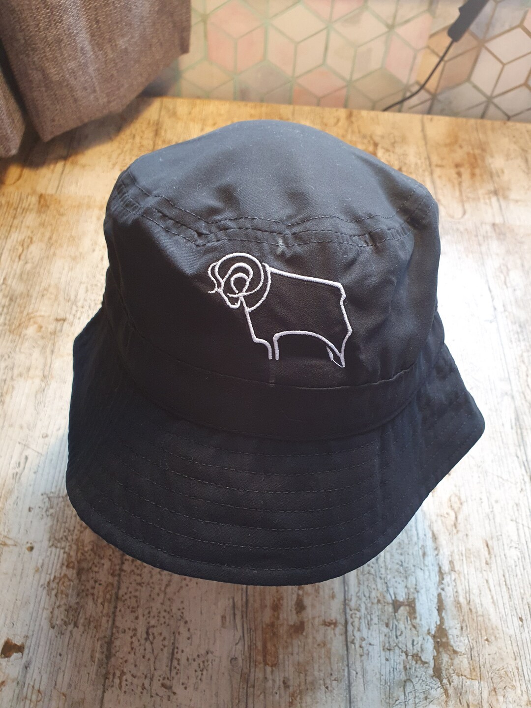 Embroidered Derby County Bucket Hat Rams Dcfc Football Festival Summer ...