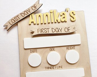 My First Day of School/nursery Sign Personalised Keepsake Memory Photo ...