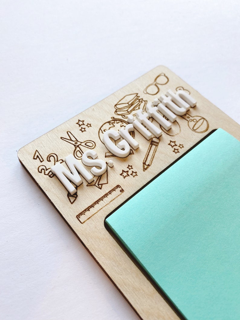 Teacher Gift 2025 | Note Pad Holder | Teacher Notes | Sticky Note ...