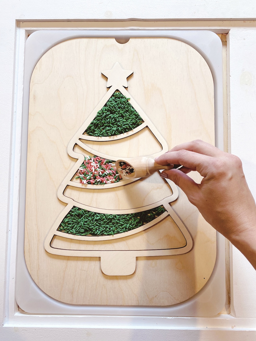 Christmas Tree Trofast Lid Insert: Sensory Table Flisat Activity - Etsy