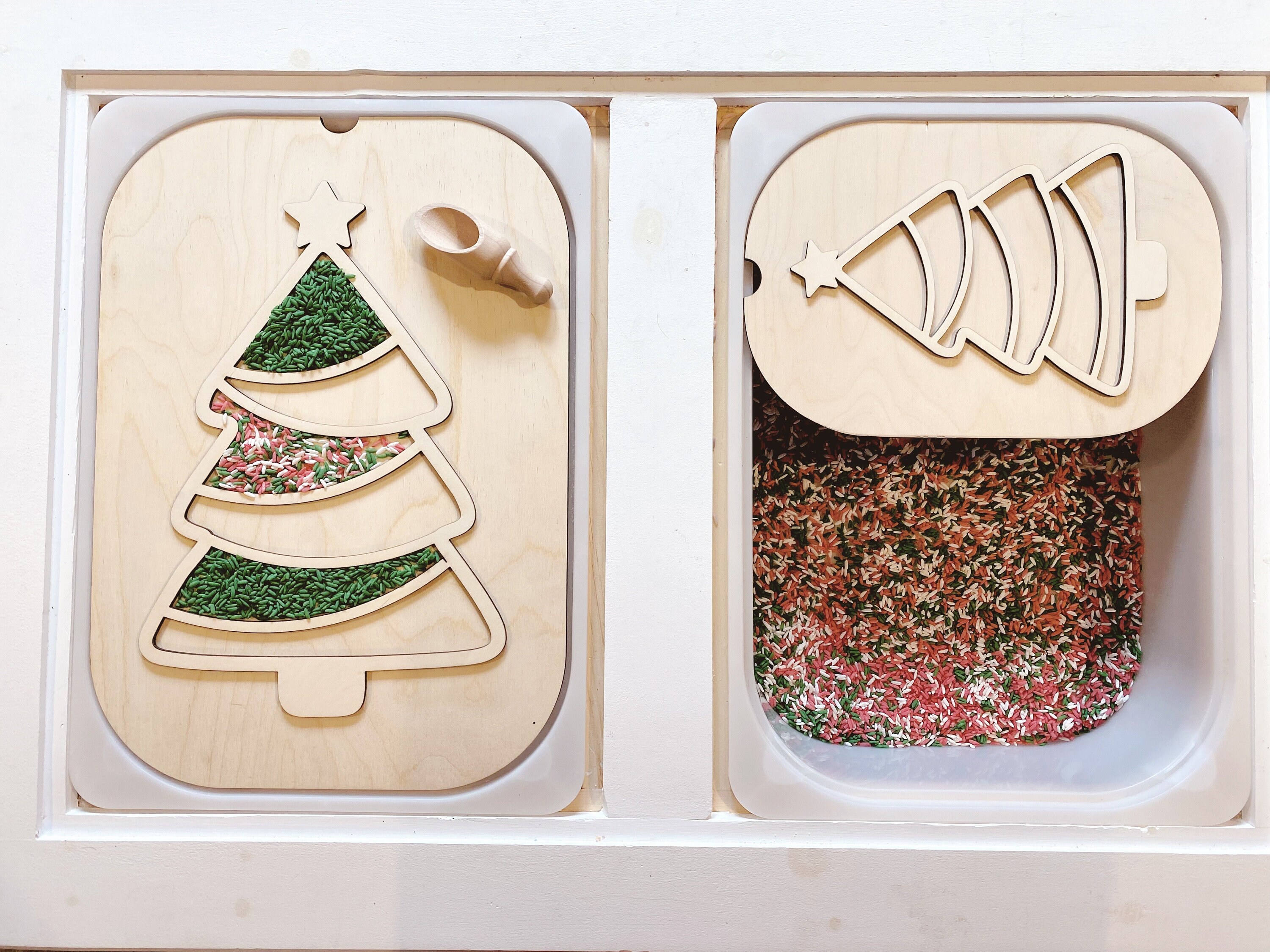 Christmas Tree Trofast Lid Insert: Sensory Table Flisat Activity - Etsy