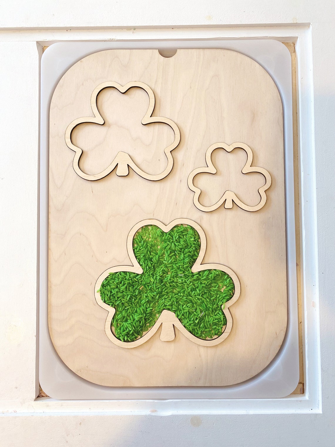 St. Patrick's TROFAST Lid Insert | Sensory Table Lid | Clover Trofast ...