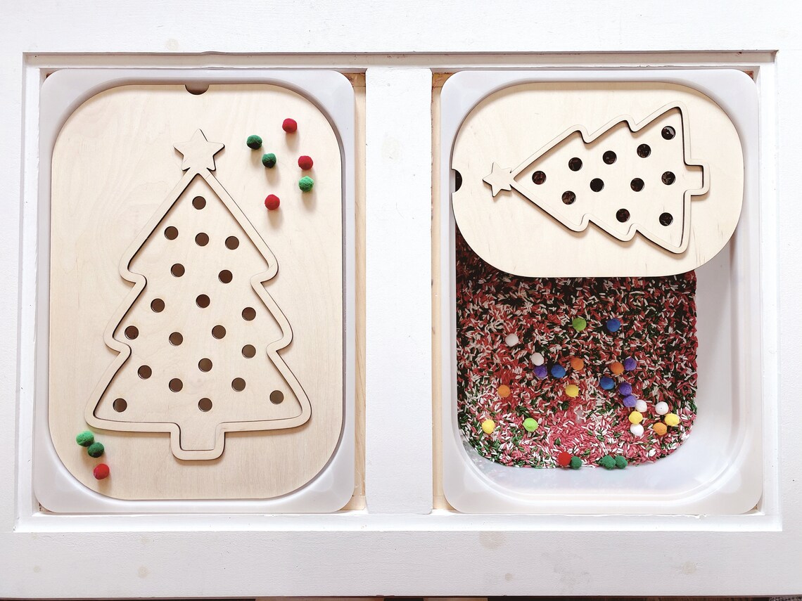 Christmas Tree Sensory Table Lid Insert: IKEA Trofast & Flisat - Etsy