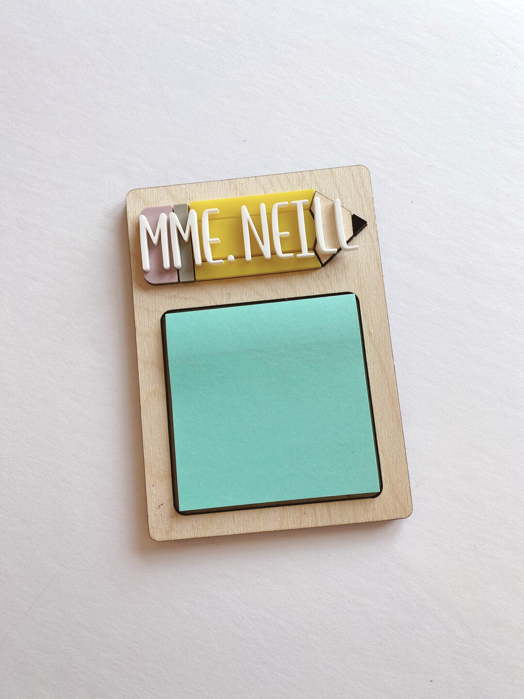 Teacher Gift 2024 Post It Note Holder Teacher Notes Sticky Note Holder ...