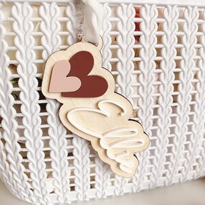 Heart Name Tag 2024 Valentine Name Tag Acrylic Name Tag Wood Heart Tag ...