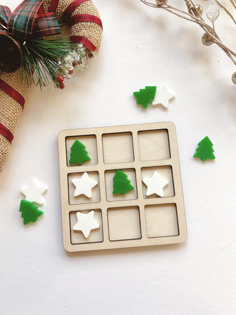 Christmas Tic Tac Tie Game | Christmas Game | Toddler Gift | Holiday ...
