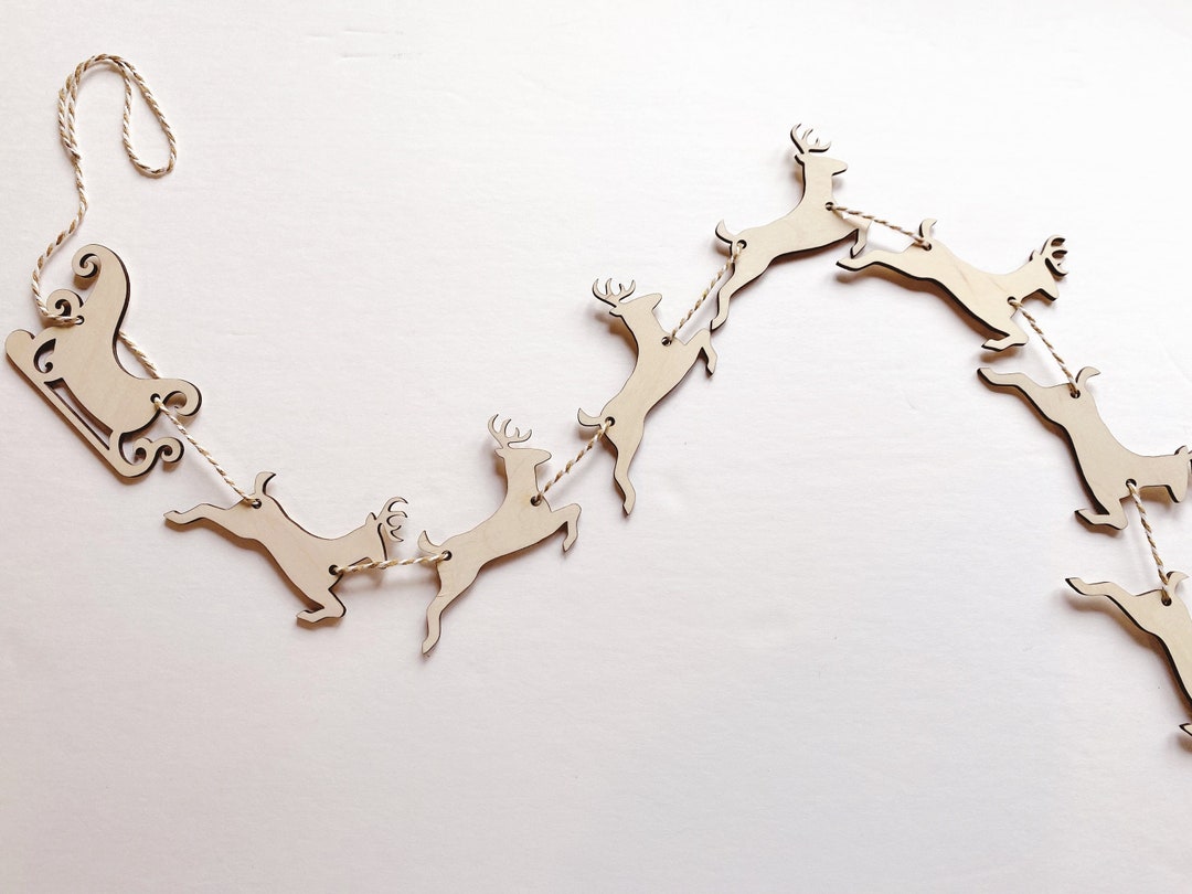 Sleigh and Reindeer Garland | DIY Garland | Christmas Decorations ...