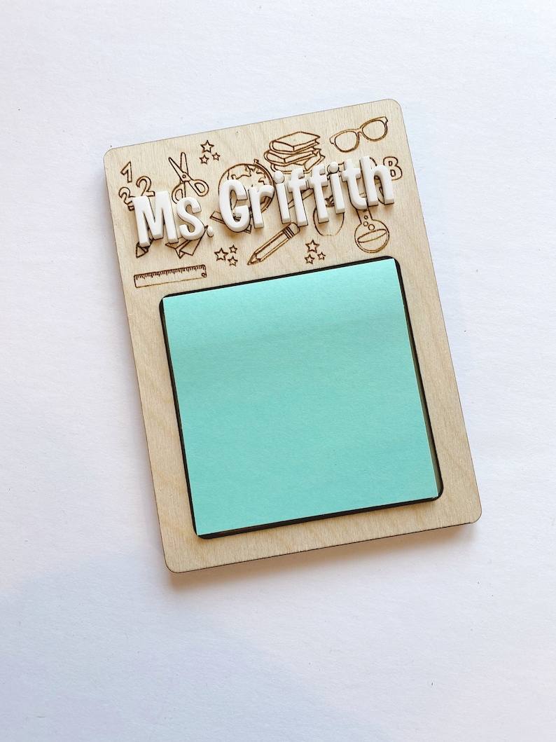 Teacher Gift 2025 | Note Pad Holder | Teacher Notes | Sticky Note ...