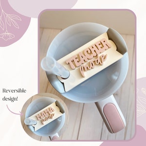 Teacher Tumbler Name Plate | Reversible Name Plate | H2.0 Name Plate ...