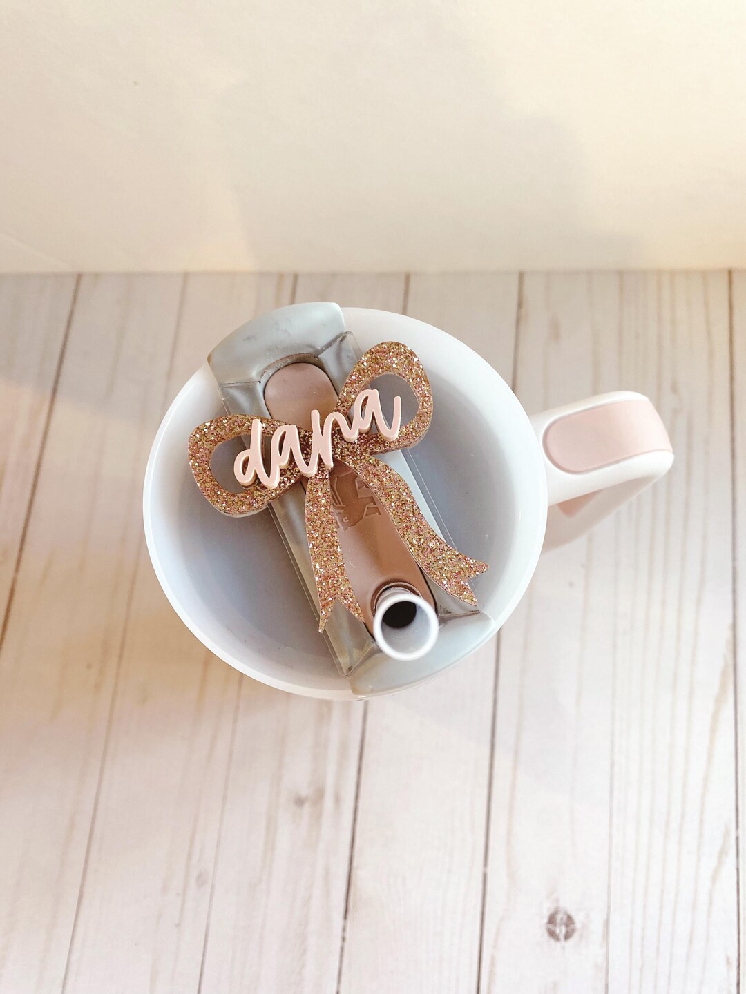 Tumbler Bow Name Plate | H2.0 Name Plate | Custom Tumbler Topper ...