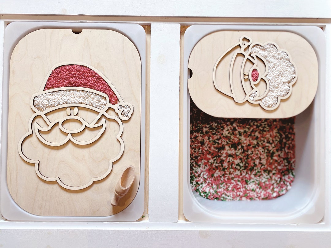 Santa TROFAST Lid Insert | Sensory Table Lid | Christmas Trofast Insert ...