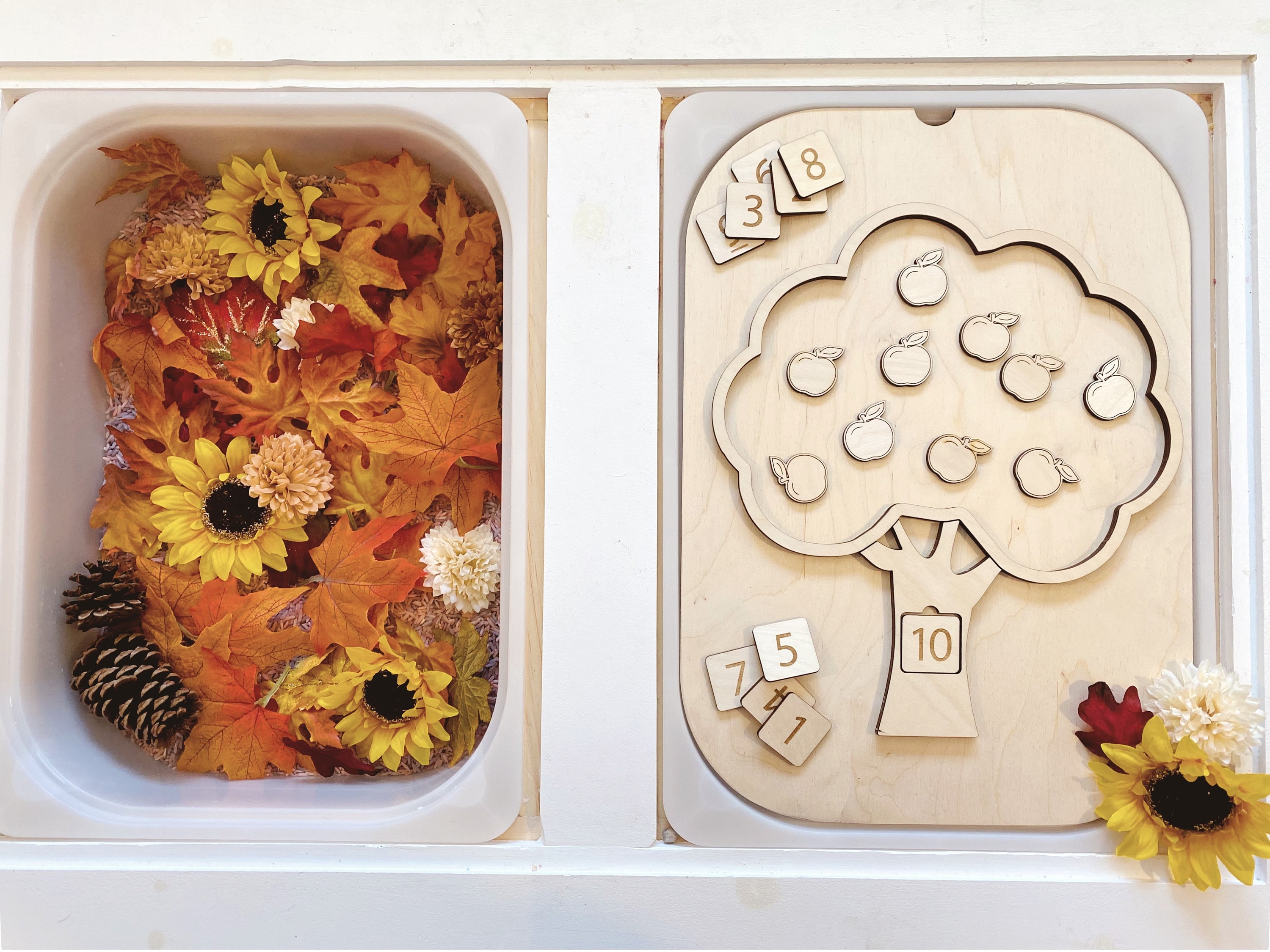 TROFAST Lid Insert | Flisat Insert | Apple Tree Counting Sensory Table ...