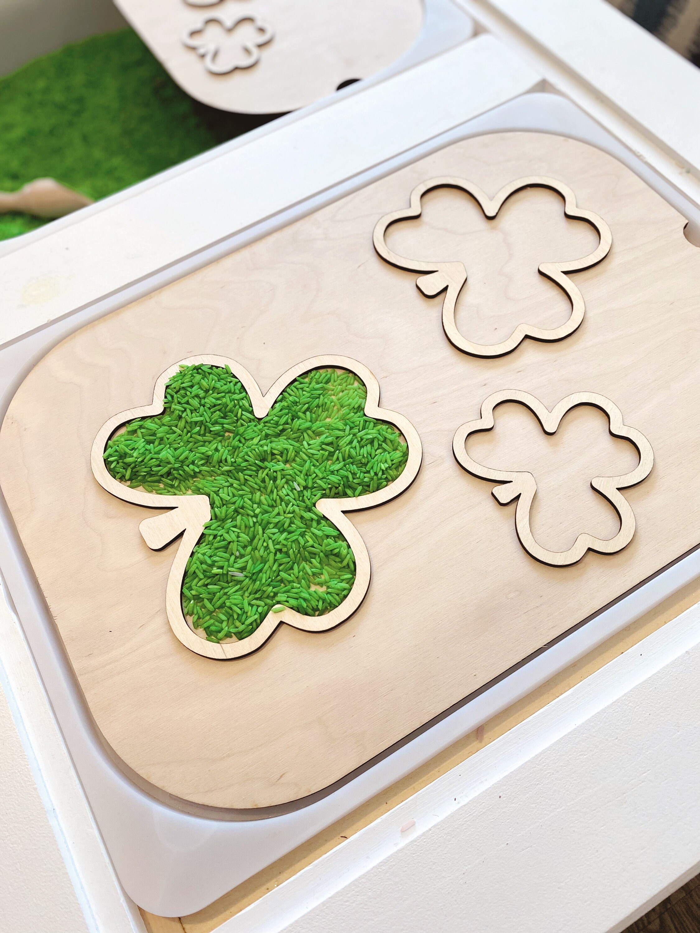 St. Patrick's TROFAST Lid Insert | Sensory Table Lid | Clover Trofast ...