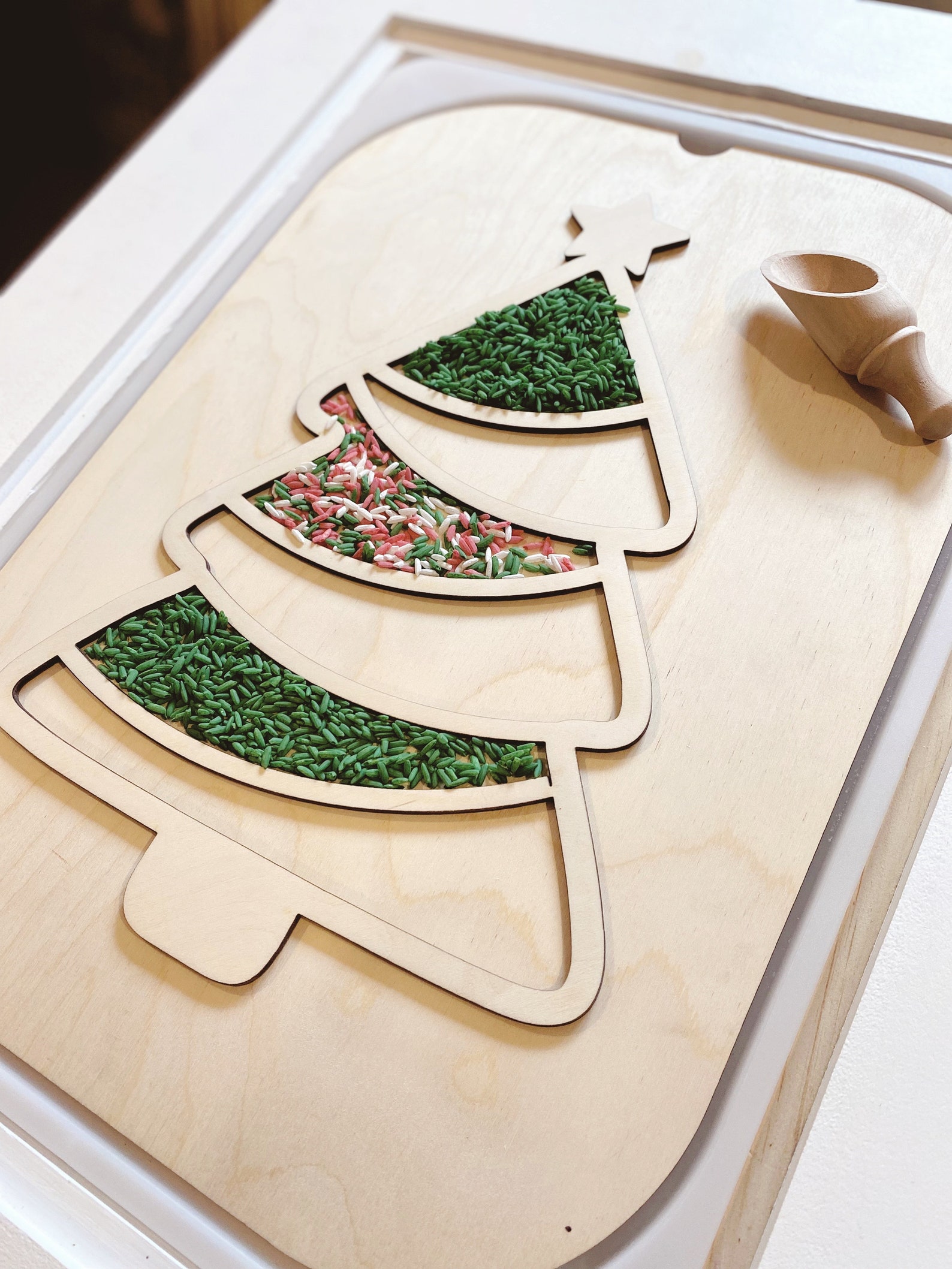Christmas Tree Trofast Lid Insert: Sensory Table Flisat Activity - Etsy