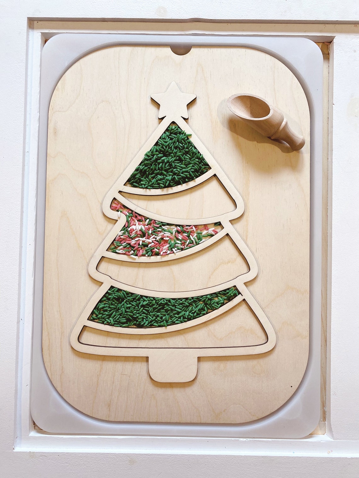 Christmas Tree Trofast Lid Insert: Sensory Table Flisat Activity - Etsy