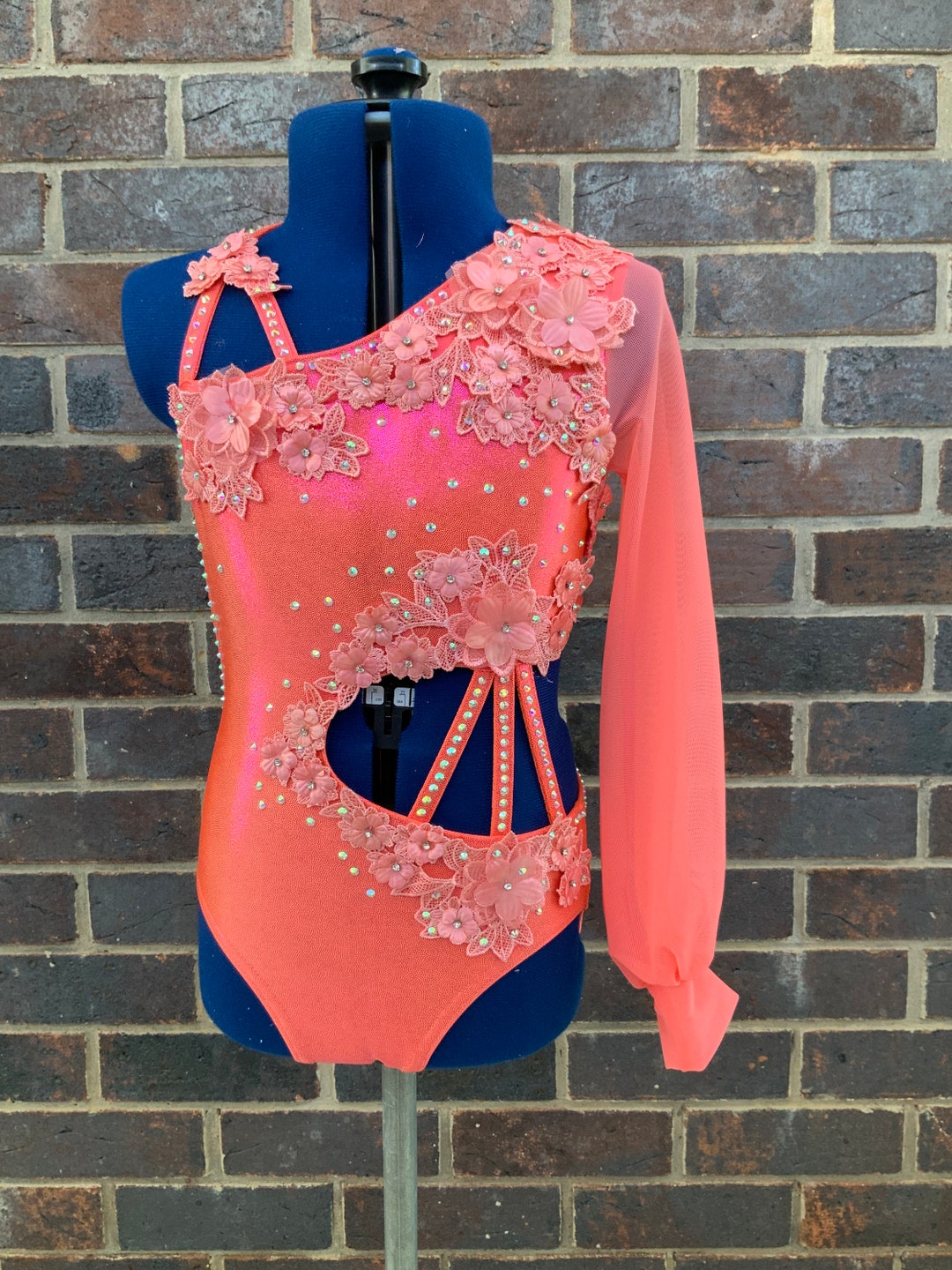 Jazz Dance Costume Girls Size 8 Orange - Etsy