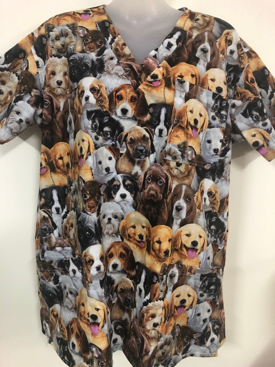 Nurse Scrub Top Size Ladies Sizes Puppies Themed - Etsy