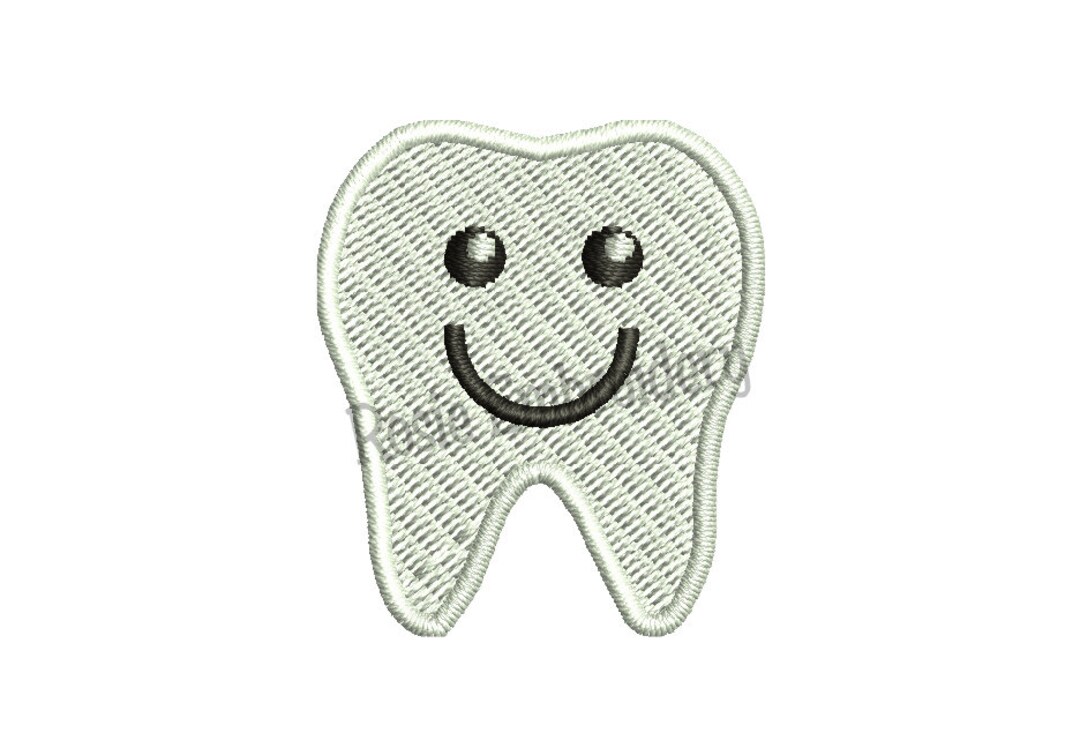 Happy Molar Tooth Mini Machine Embroidery Design Instant Download ...
