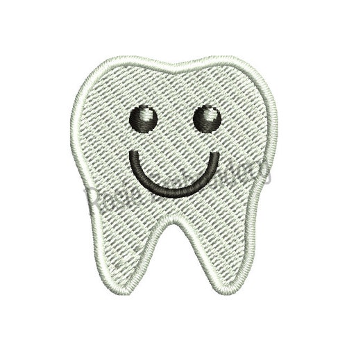 Healthy Tooth Happy Tooth Machine Embroidery Design - Etsy