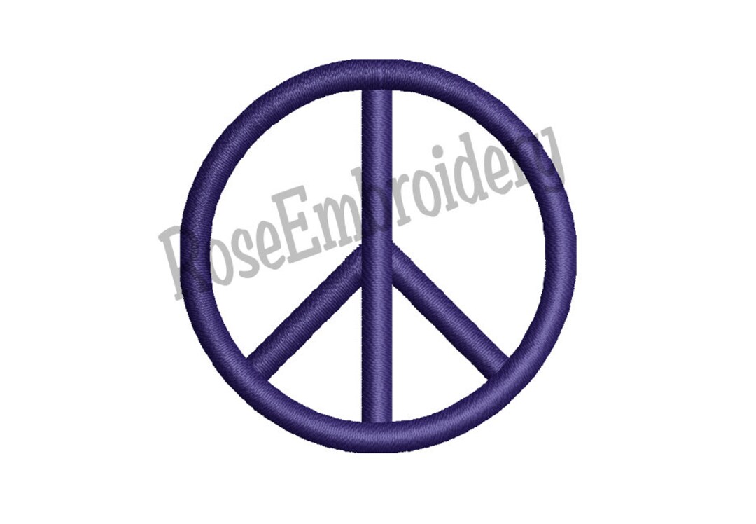 Peace Sign Mini Machine Embroidery Design Instant Download Digital RE91 ...