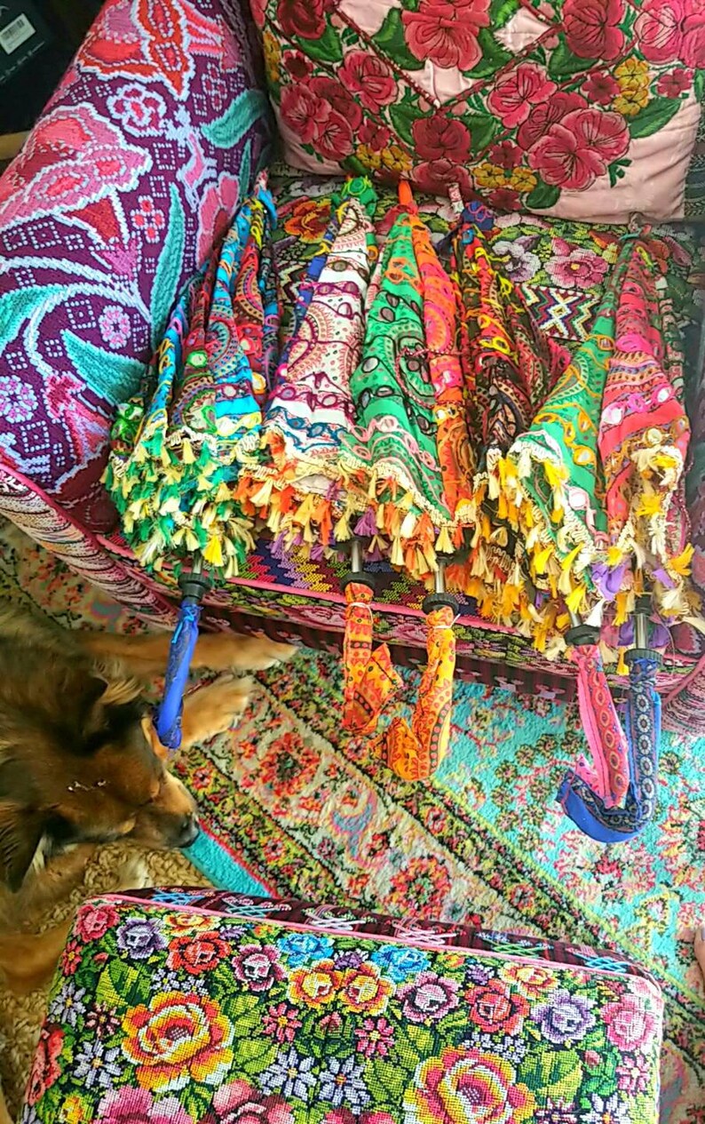 Bright Bohemian Multi Color Parasol Sun Protection - Etsy