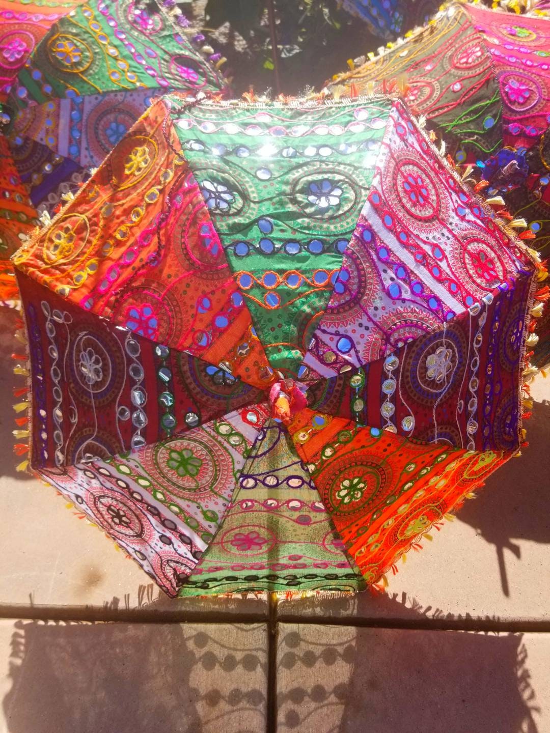 Bright Bohemian Multi Color Parasol Sun Protection - Etsy