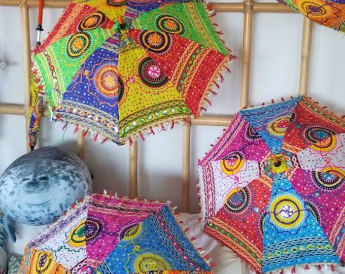 Bright Bohemian Multi Color Parasol Sun Protection - Etsy