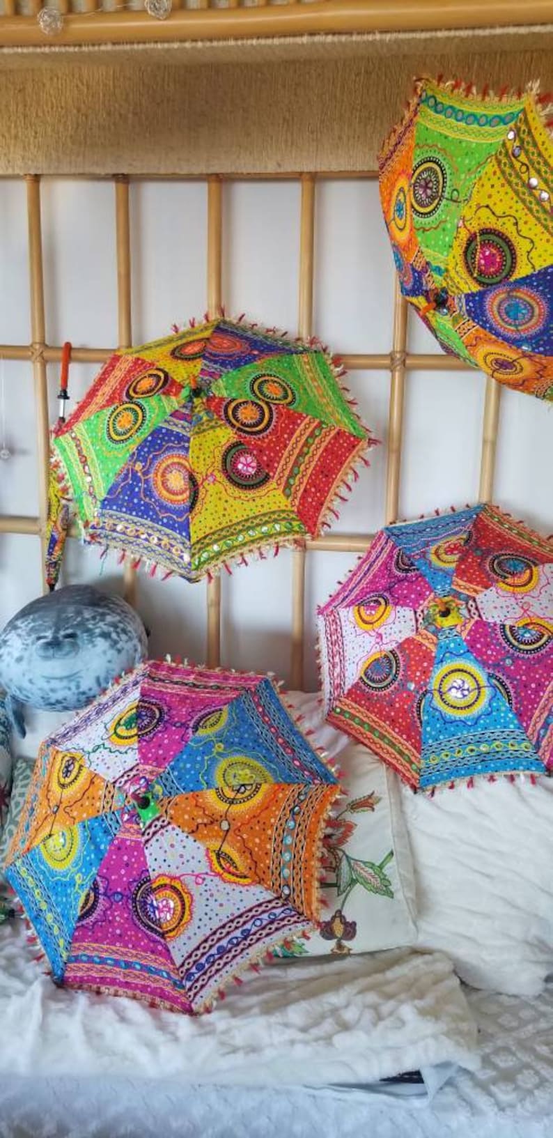 Bright Bohemian Multi Color Parasol Sun Protection - Etsy