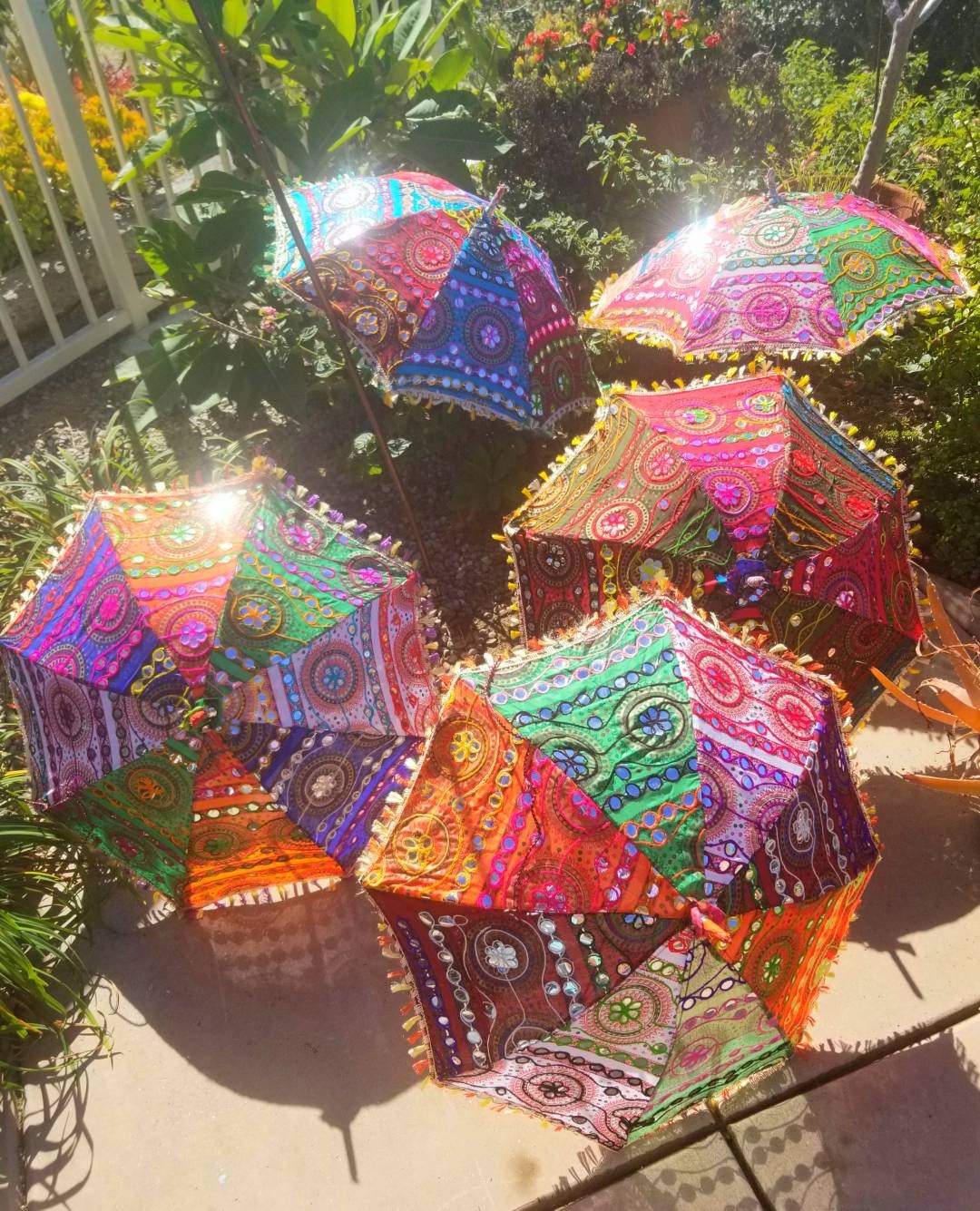Bright Bohemian Multi Color Parasol Sun Protection - Etsy
