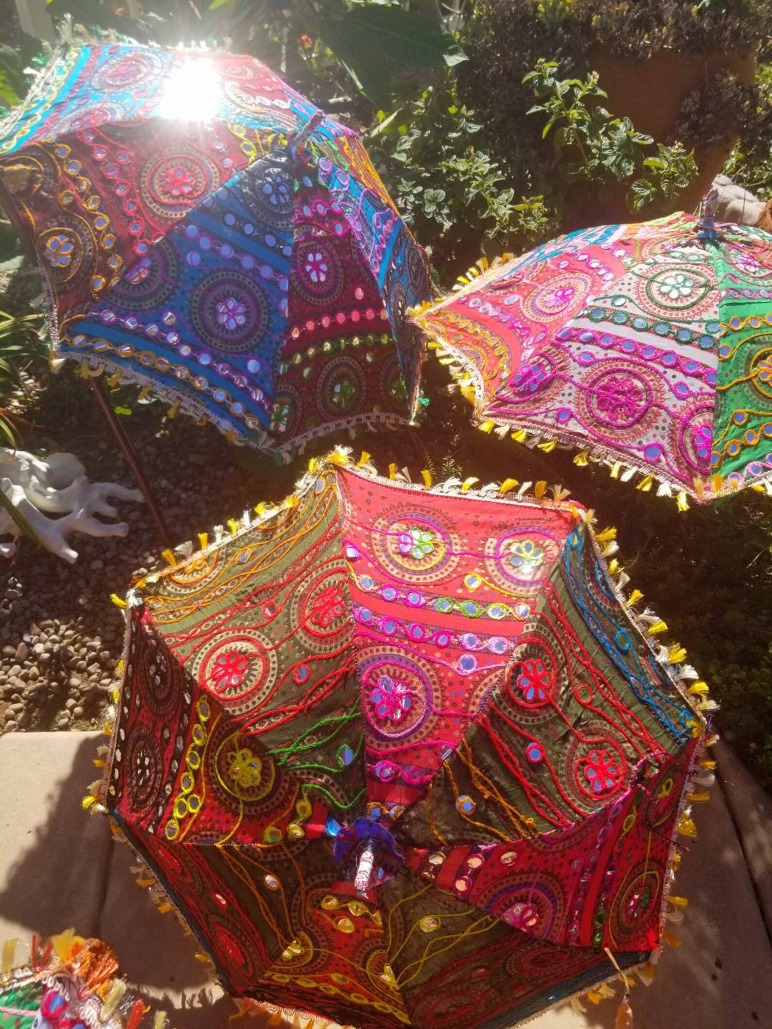Bright Bohemian Multi Color Parasol Sun Protection - Etsy