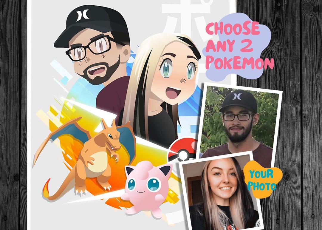 Custom Pokémon Trainer Portrait – Personalized Digital Illustration or ...