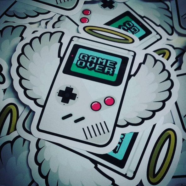 Gameboy Game Over Vinyl Sticker | Etsy