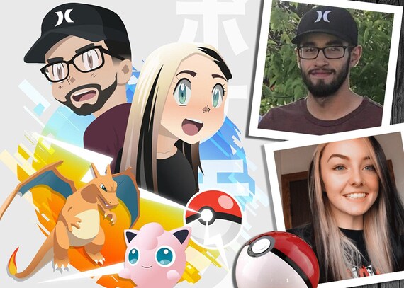 Art & Collectibles Drawing & Illustration Digital Pokemon Personalized ...