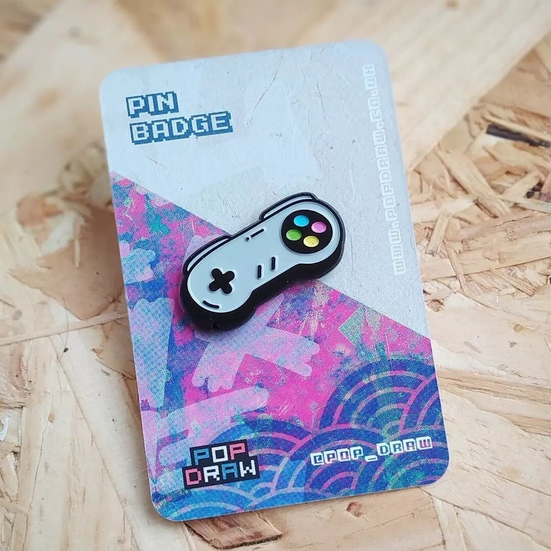 Mini Snes Nintendo Controller Pin Badge - Etsy