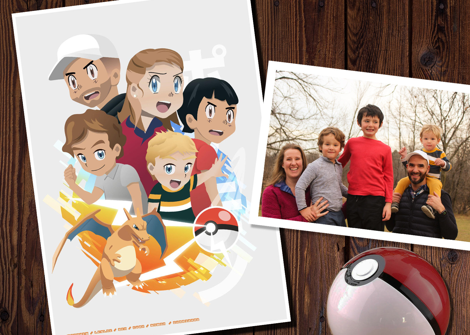 Pokemon Gift Custom Portrait Personalised Family Portrait - Etsy UK