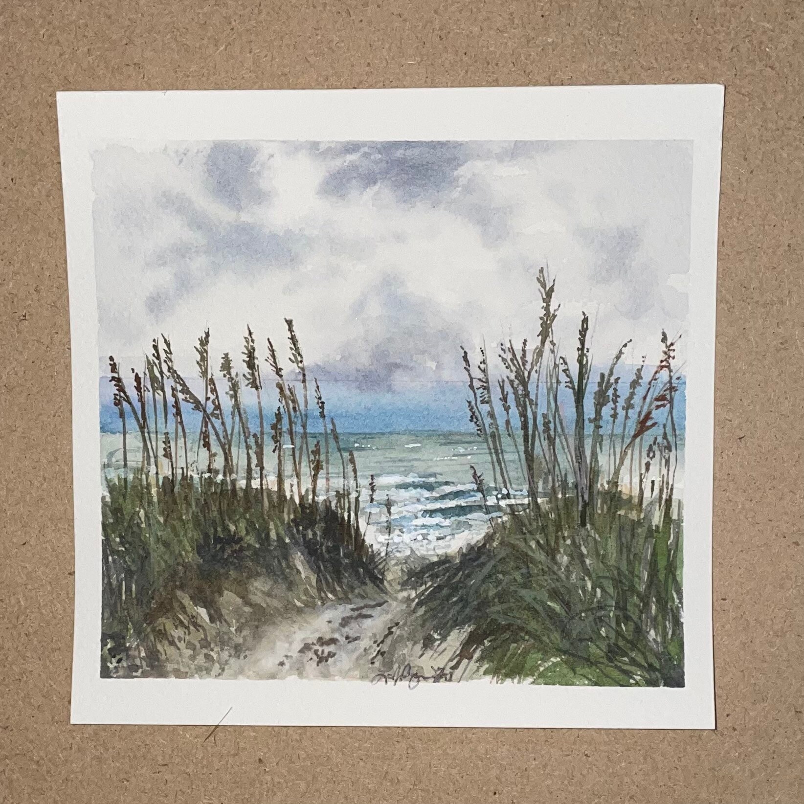Last Look Outer Banks Watercolor Print Wall Art Beach - Etsy