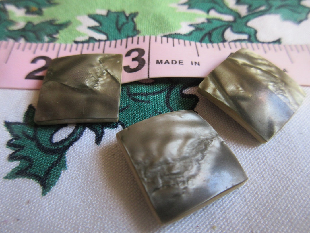 3 Art Deco Grey Marbleized Celluloid Layer Buttons,1930's Vintage ...