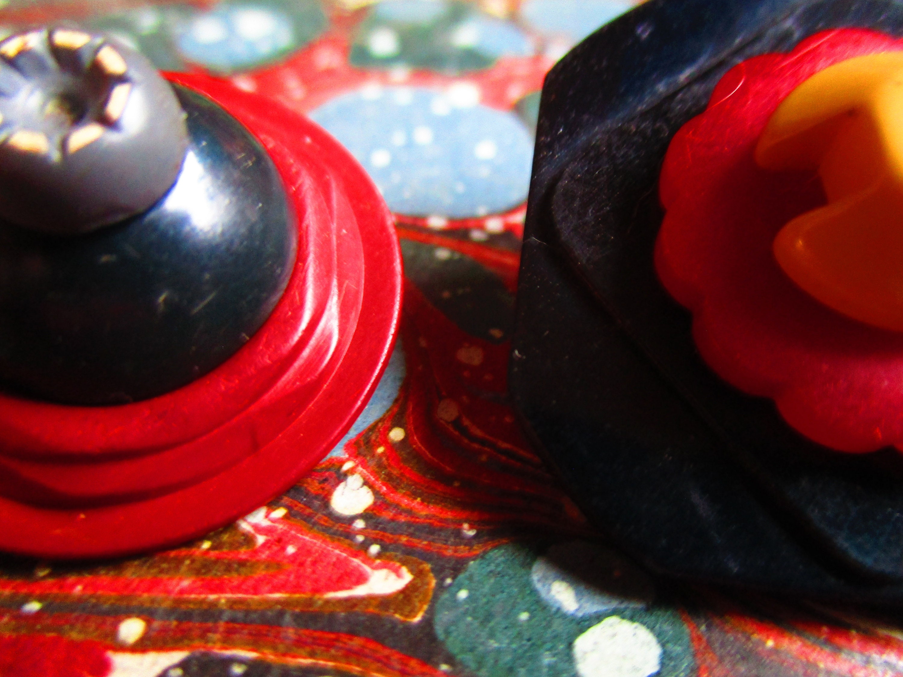 3 Bakelite Button Stacks, Larger Sized, 3-button Stacks, Art Deco ...