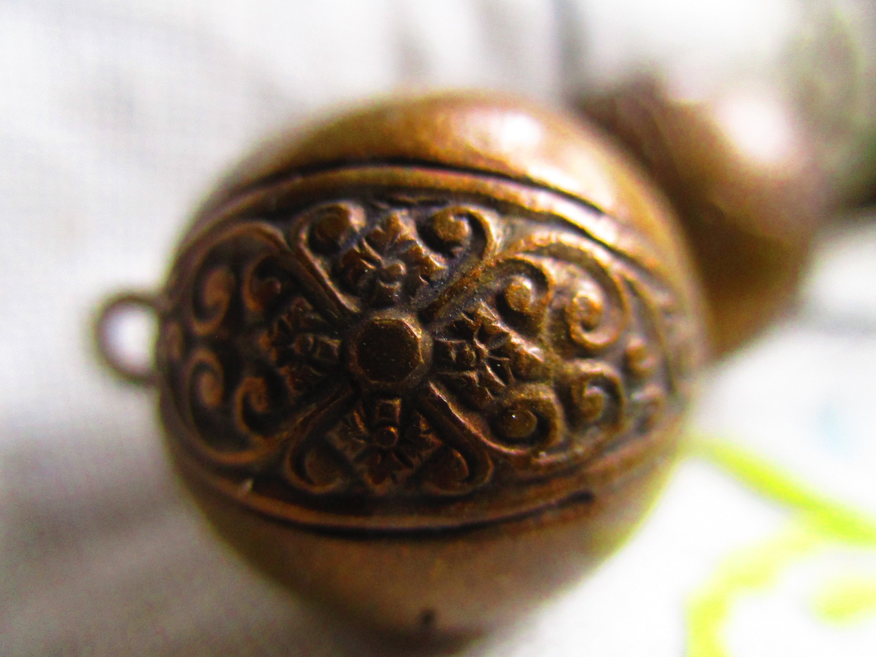 Edwardian Embossed Metal Ball Buttons, Art Nouveau Design, Rare Find ...