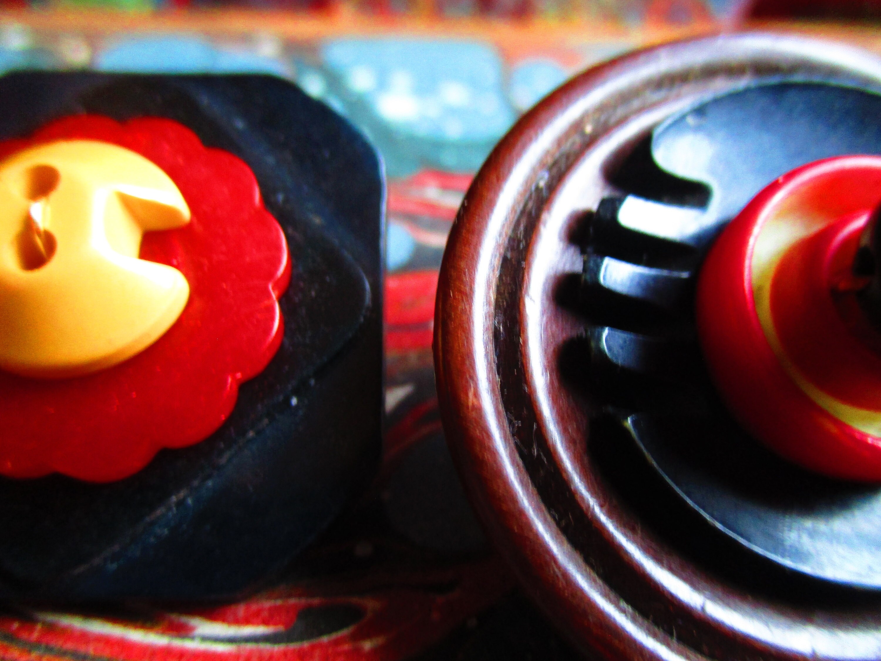 3 Bakelite Button Stacks, Larger Sized, 3-button Stacks, Art Deco ...