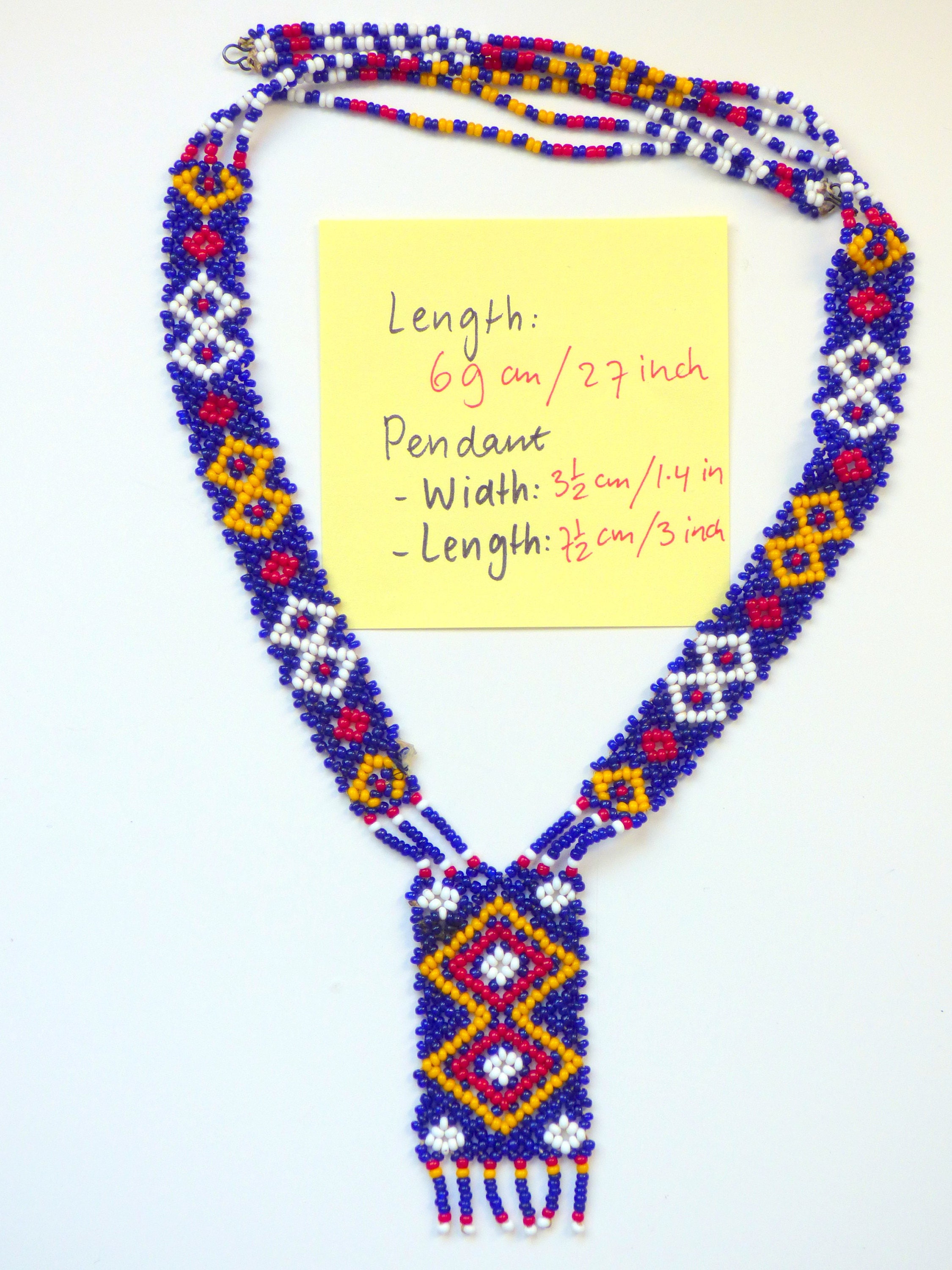 Xx African Beaded Necklace, Jewelry From Mali, Vintage Dogon, Glass ...