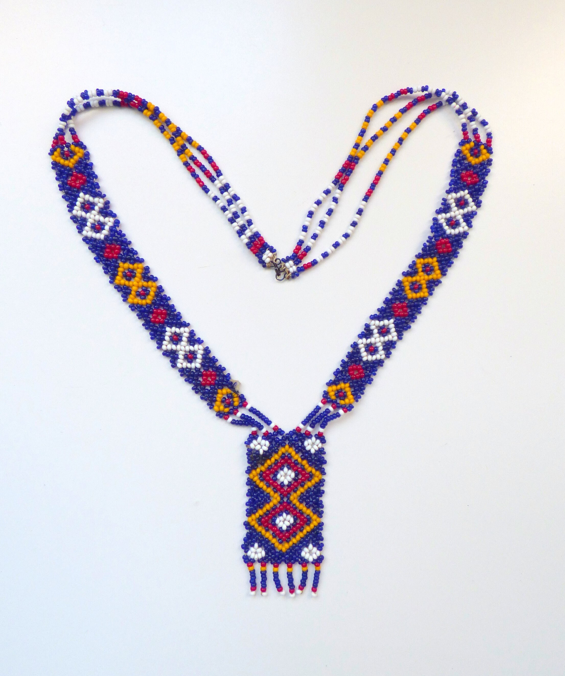 Xx African Beaded Necklace, Jewelry From Mali, Vintage Dogon, Glass ...