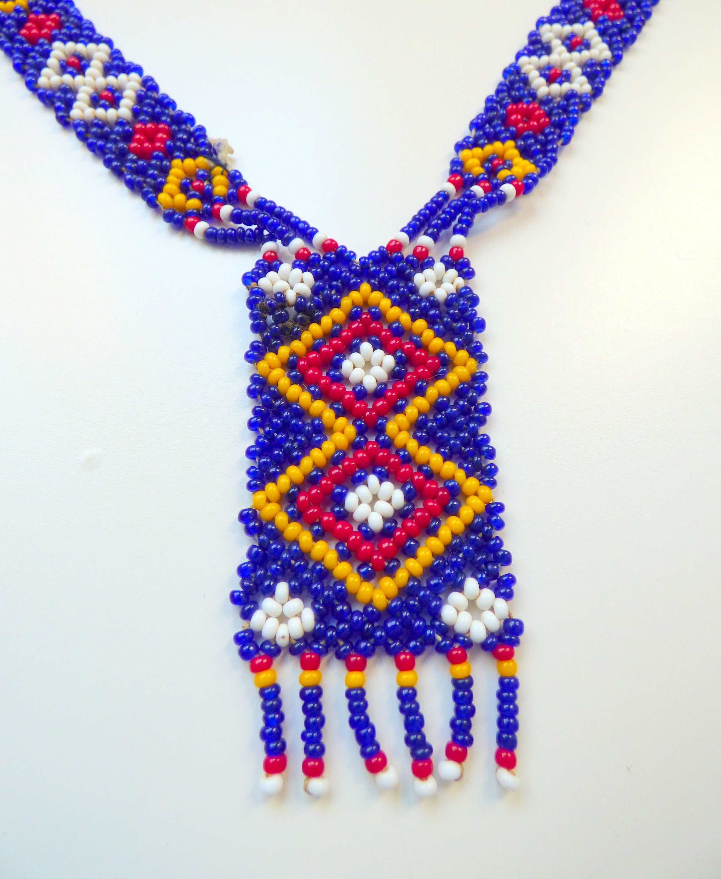 Xx African Beaded Necklace, Jewelry From Mali, Vintage Dogon, Glass ...