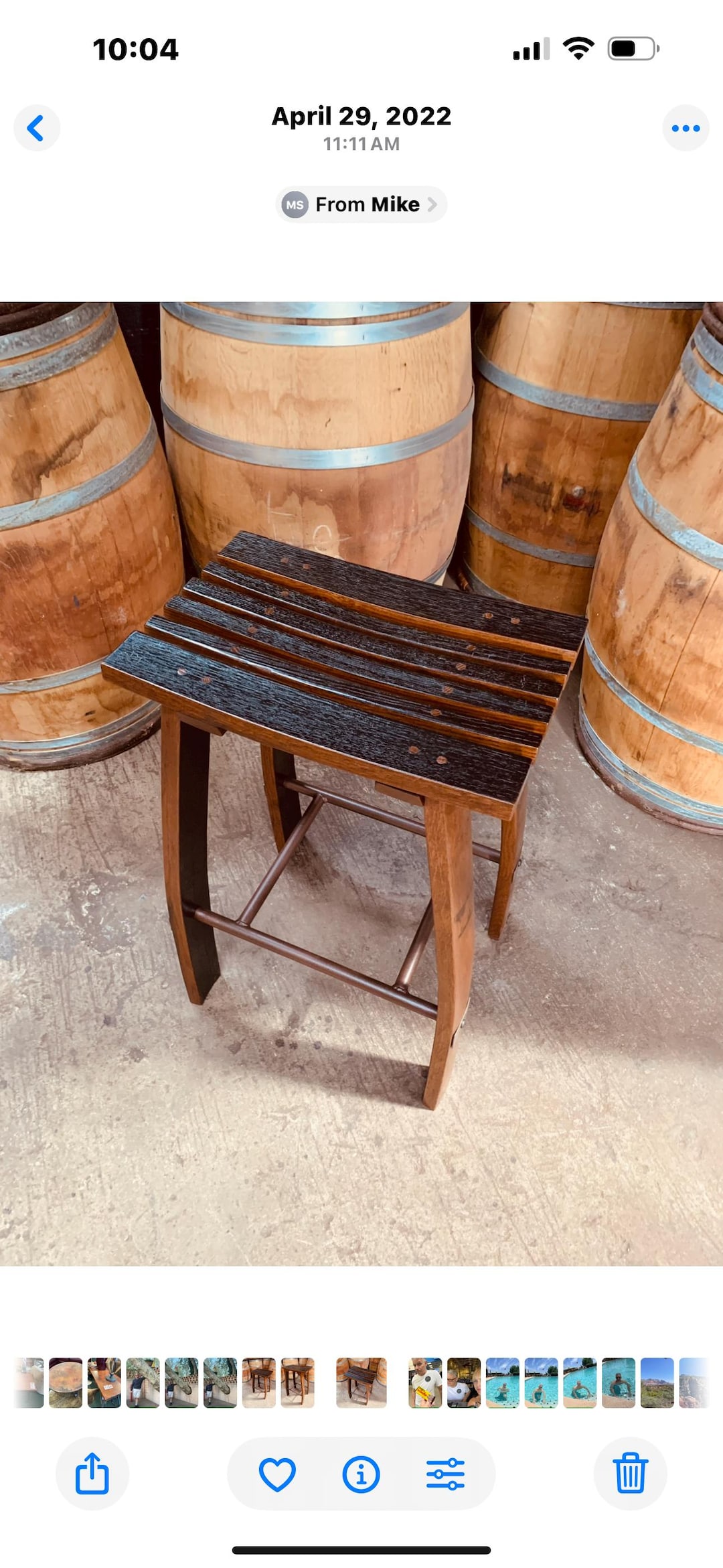 Whiskey Barrel Stave Pub/bar Stool | Upcycled and Reclaimed | Bar ...