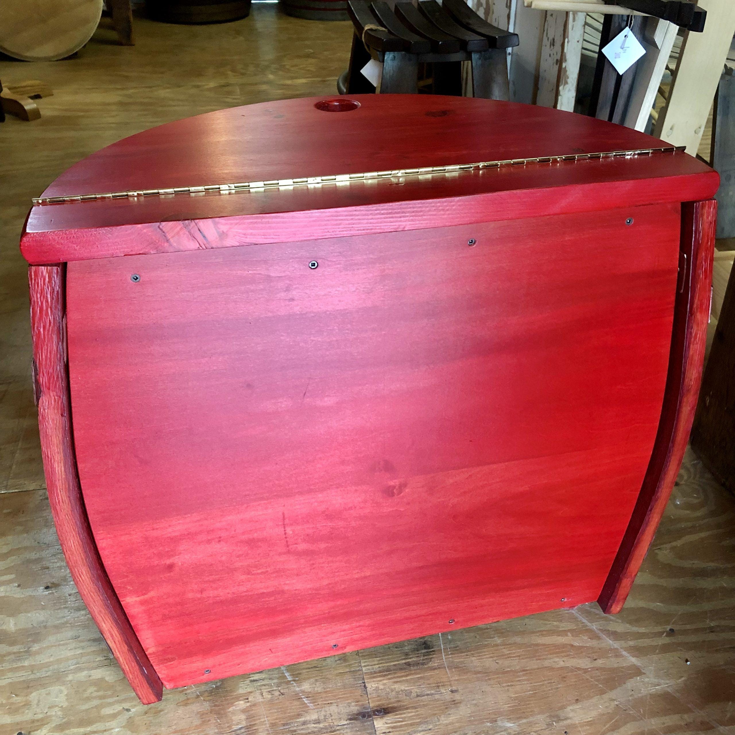Wooden Reclaimed Barrel Storage Bin 27" | Upcycled and Reclaimed | Wine ...