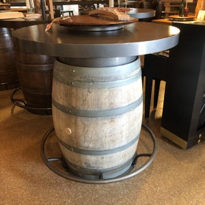 Wine Barrel Table Foot Rest | Oak Barrel Table Foot Rail - Etsy