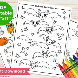 PRINTABLE Halloween Coloring Pages, Instant Download Pumpkin Party ...